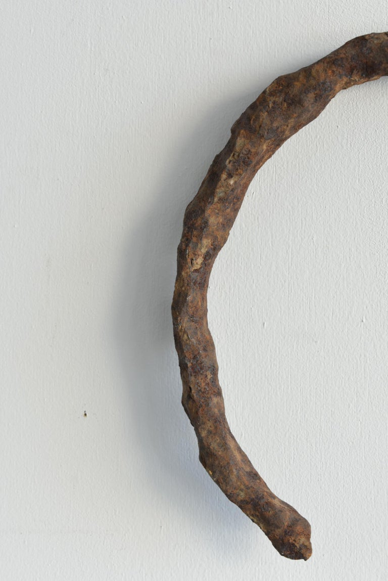 Japanese Antique iron ring Object/Wall Hanging Decoration/Excavated ...