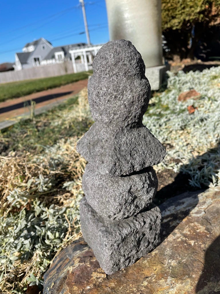 Japanese Antique Sacred Garden Stone Five Elements Earth, Wood, Water ...