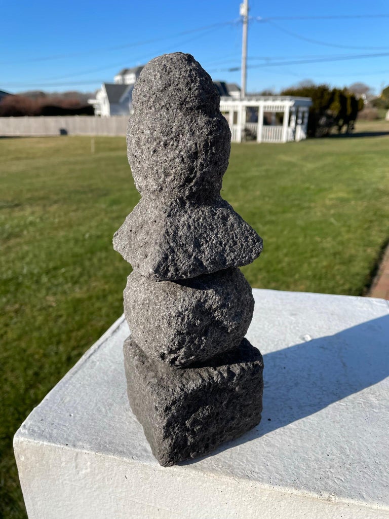 Japanese Antique Sacred Garden Stone Five Elements Earth, Wood, Water ...