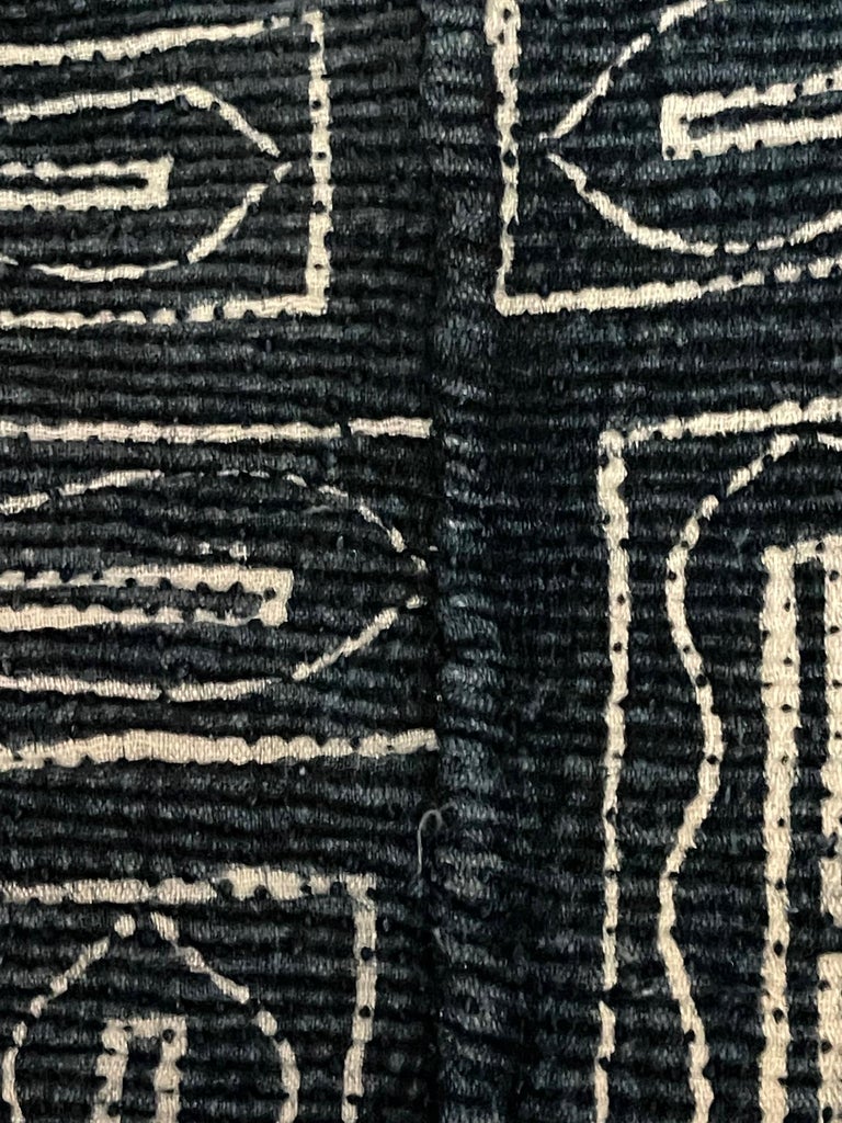 Japanese Antique Saki-Ori Farmer Jacket with Resistant Dye Pattern For ...