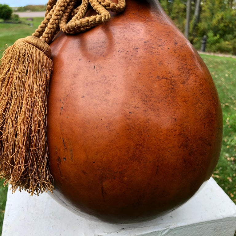 Japanese Antique Samurai Wine Gourd "Hyotan" with Serving Cup, Edo ...