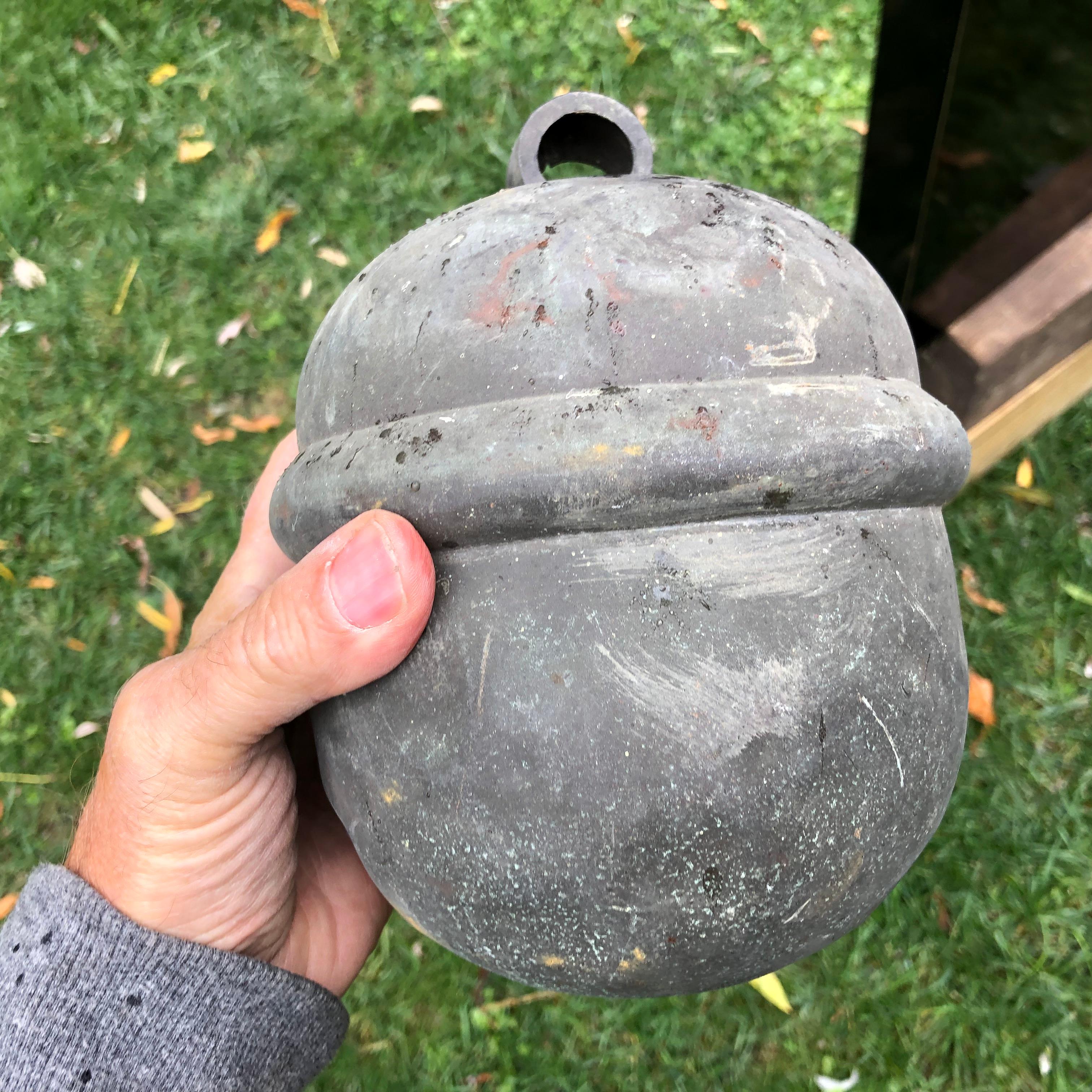 Japanese Antique Shinto Suzu Temple Bell Set Four '4' and Rope Handle ...