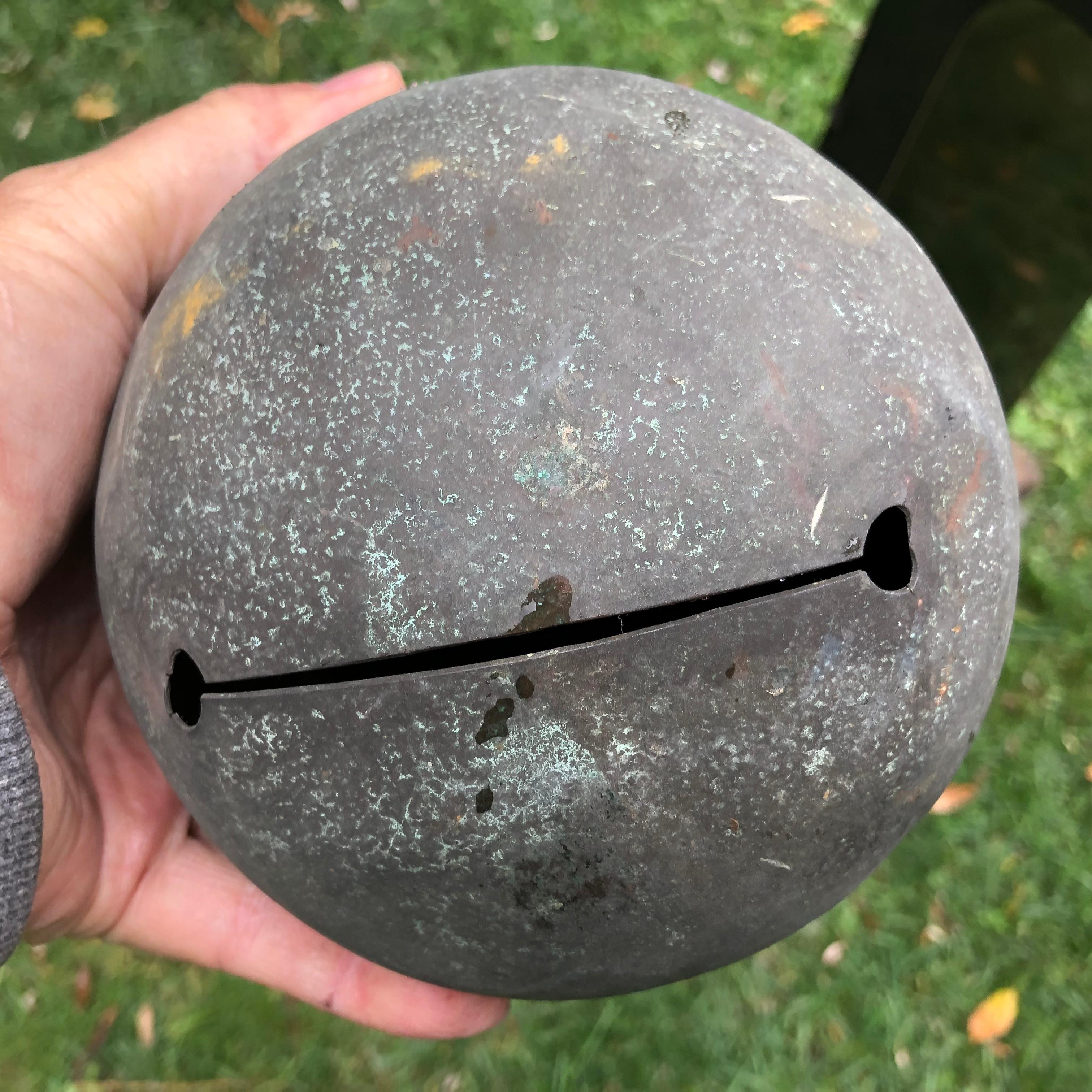 Japanese Antique Shinto Suzu Temple Bell Set Four '4' and Rope Handle ...