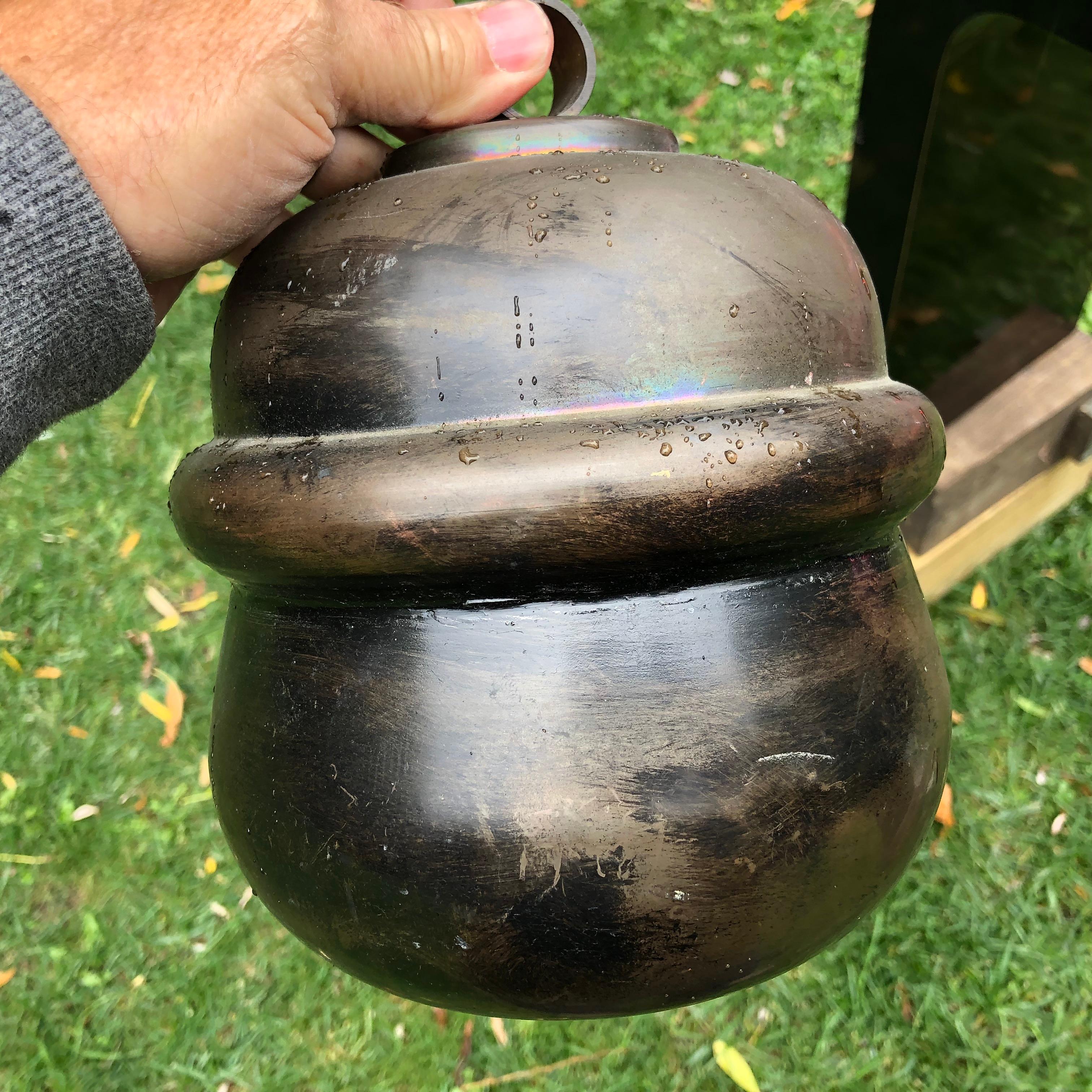 Japanese Antique Shinto Suzu Temple Bell Set Four '4' and Rope Handle ...