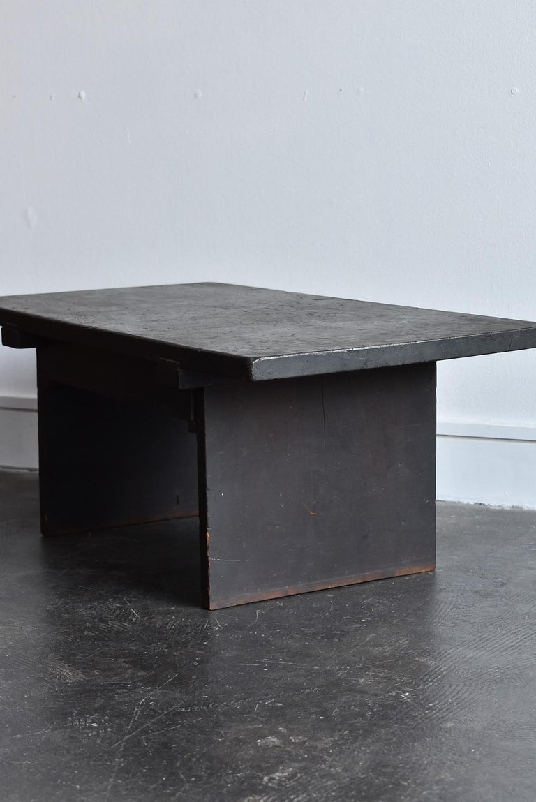 Japanese Antique Small Black Desk / Edo Period Low Table / Coffee Table ...