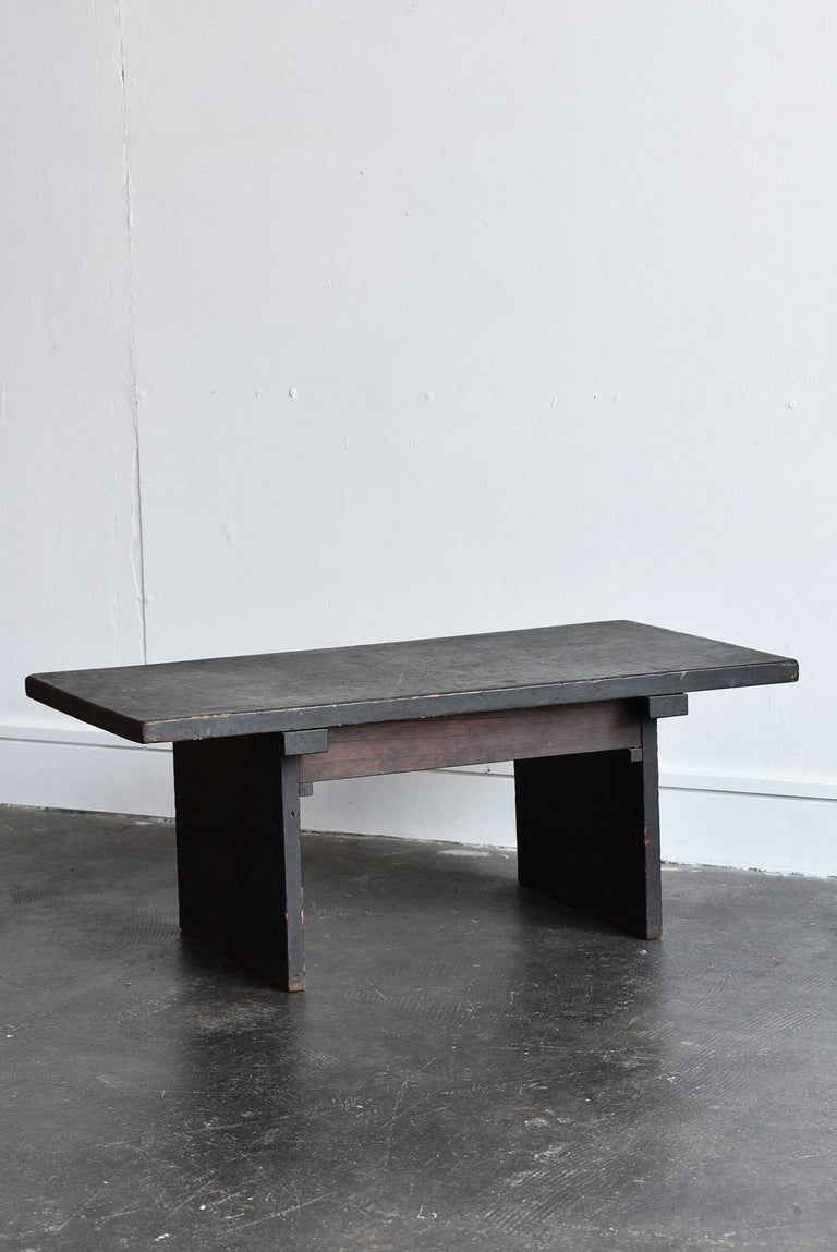 Japanese Antique Small Black Desk / Edo Period Low Table / Coffee Table ...