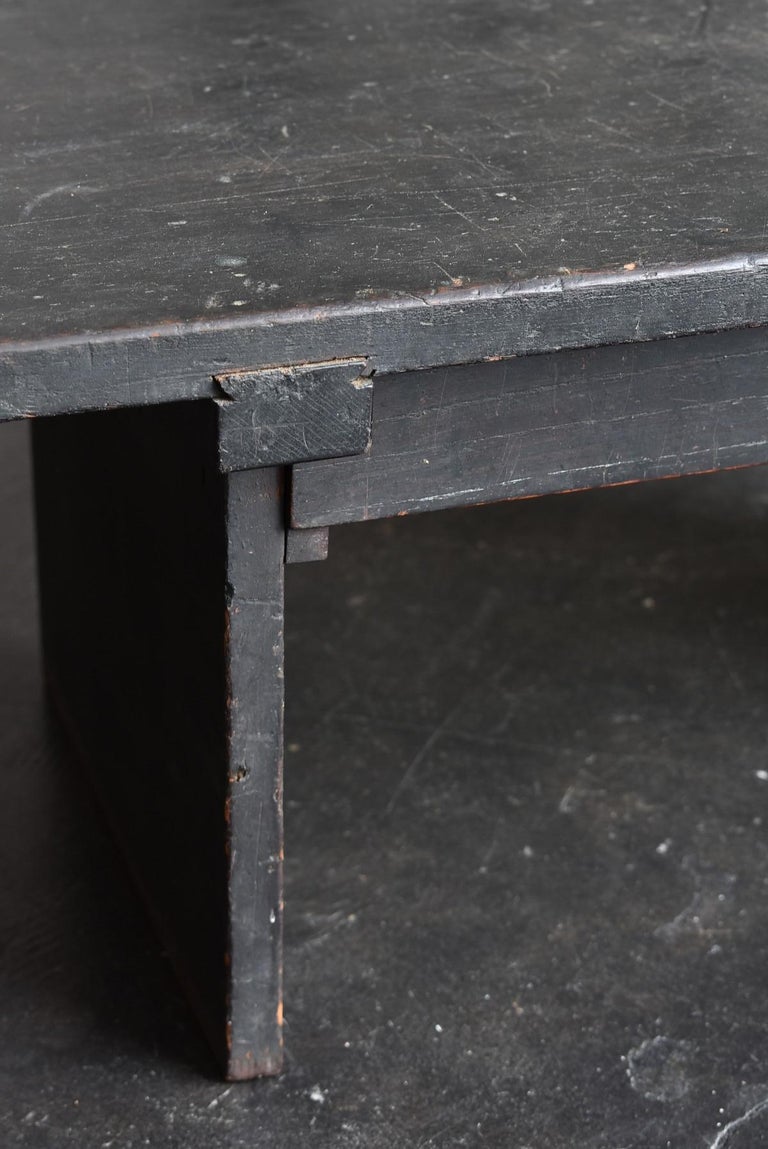Japanese Antique Small Black Desk / Edo Period Low Table / Coffee Table ...