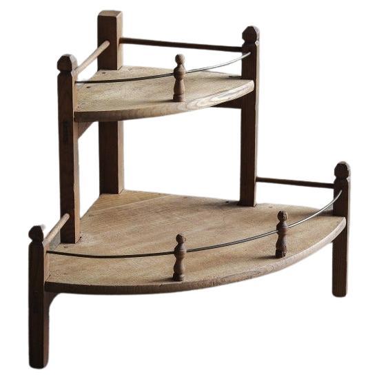 Japanese Antique Small Corner Shelf Display Stand Taisho Period Early ...