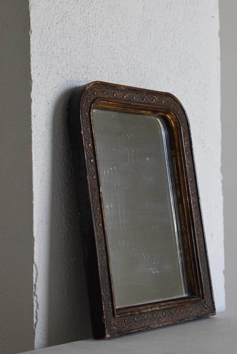 Japanese Antique Small Mirror 1860s-1900s / Wabi Sabi Object Wall ...
