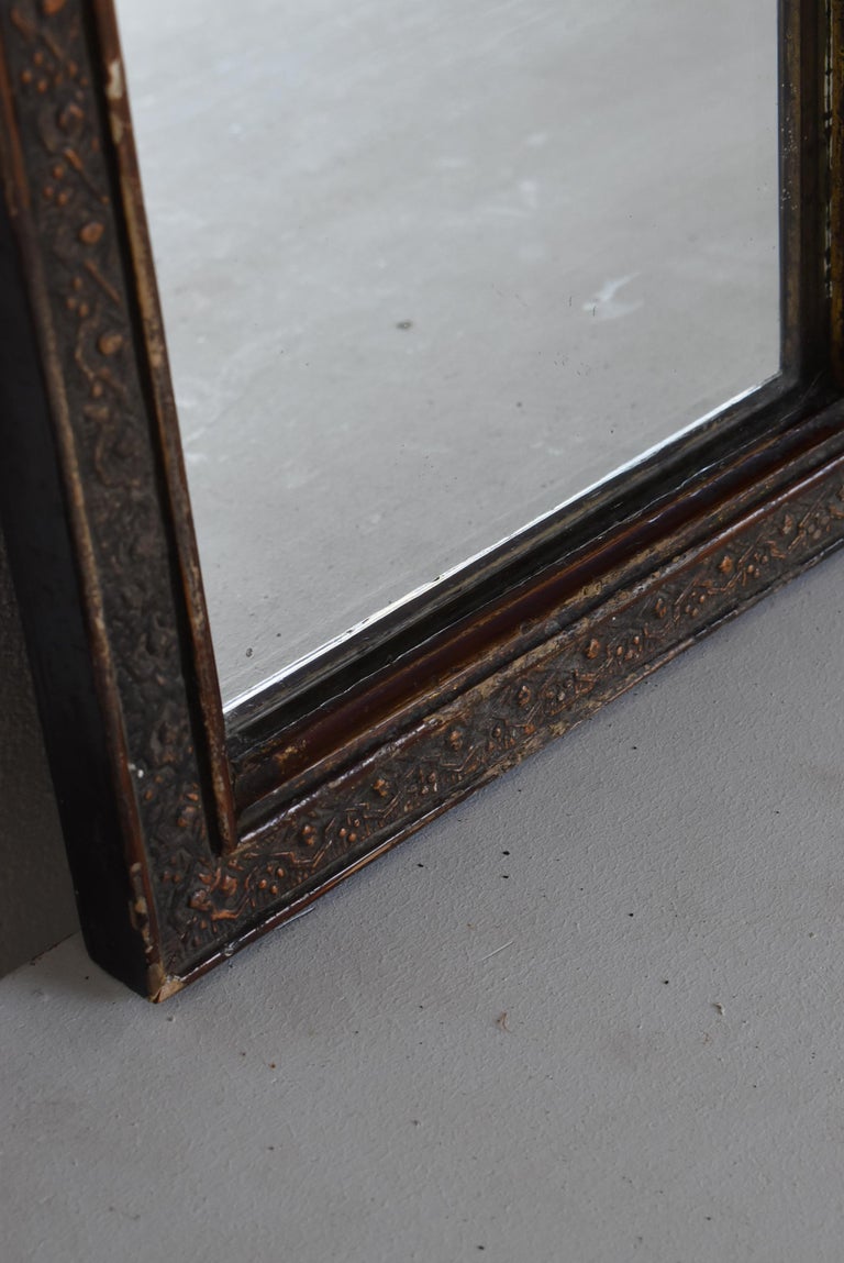 Japanese Antique Small Mirror 1860s-1900s / Wabi Sabi Object Wall ...