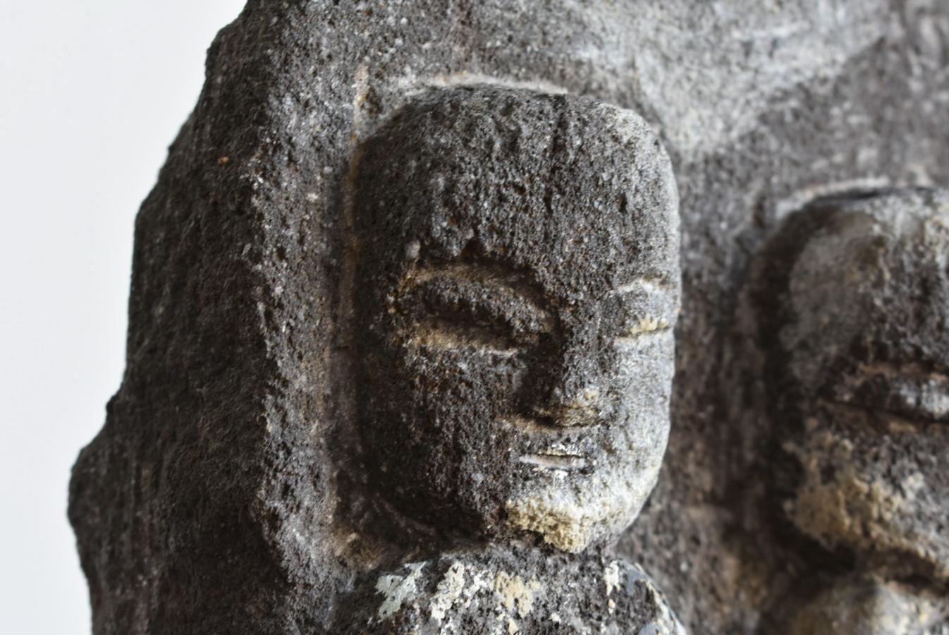 Japanese Antique Small Stone Buddha/1600-1800/Edo/Garden Figurine/God ...