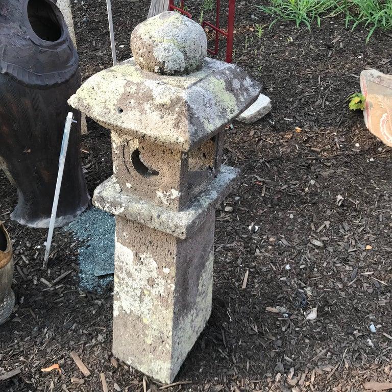 Japanese Antique Stone Pathway Lantern For Sale at 1stDibs