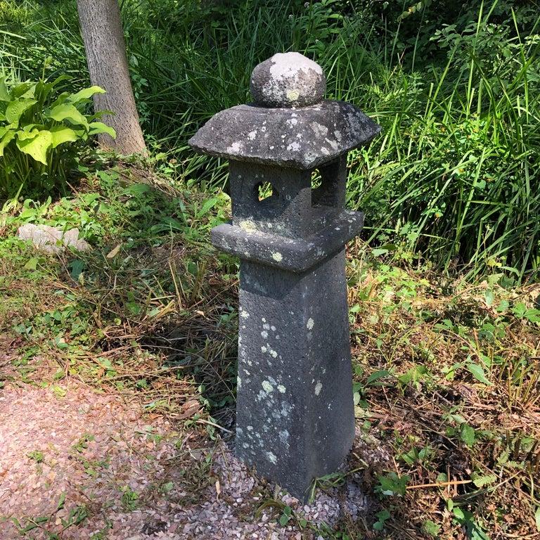 Japanese Antique Stone Pathway Lantern For Sale at 1stDibs