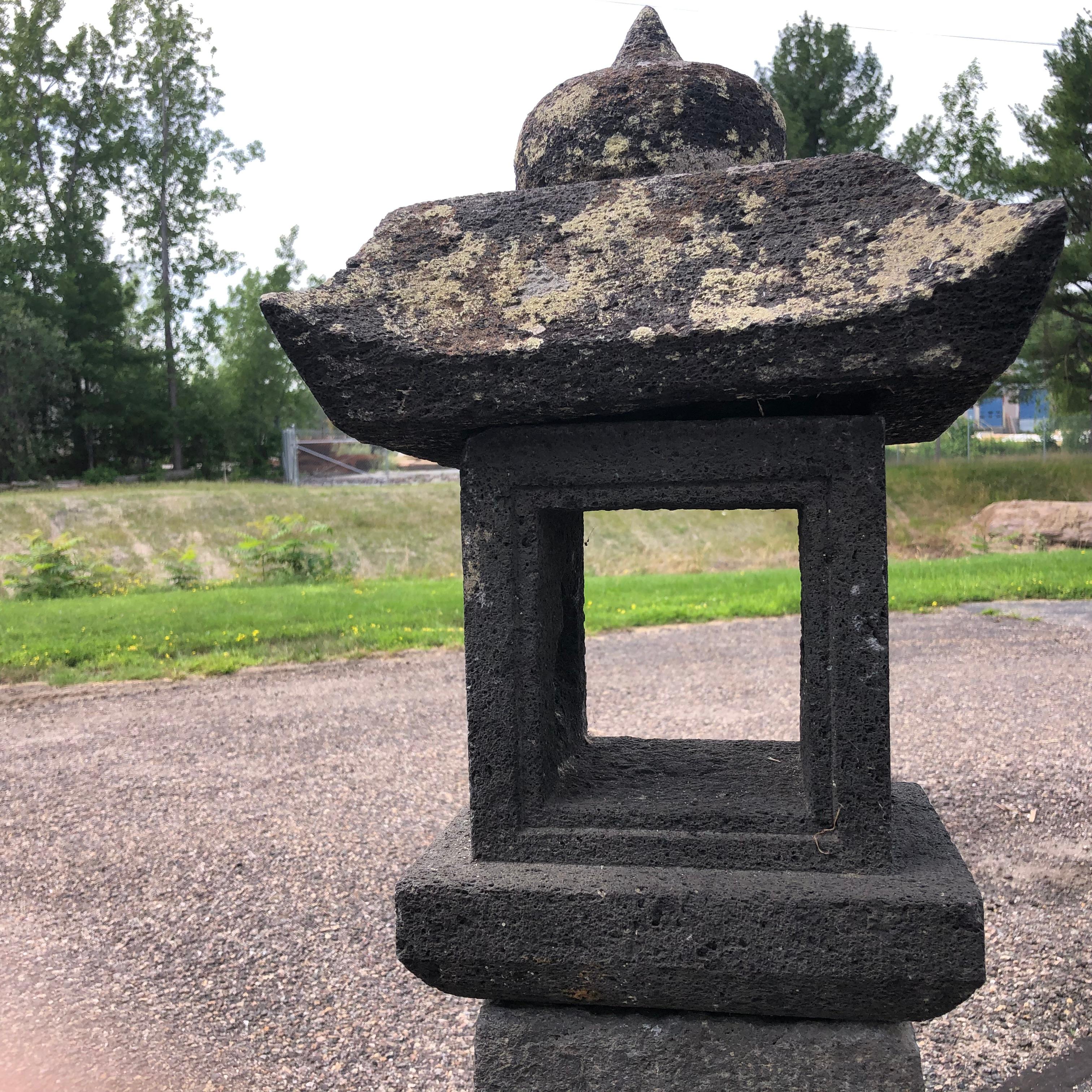 Japanese Antique Stone Pathway Lantern For Sale at 1stDibs