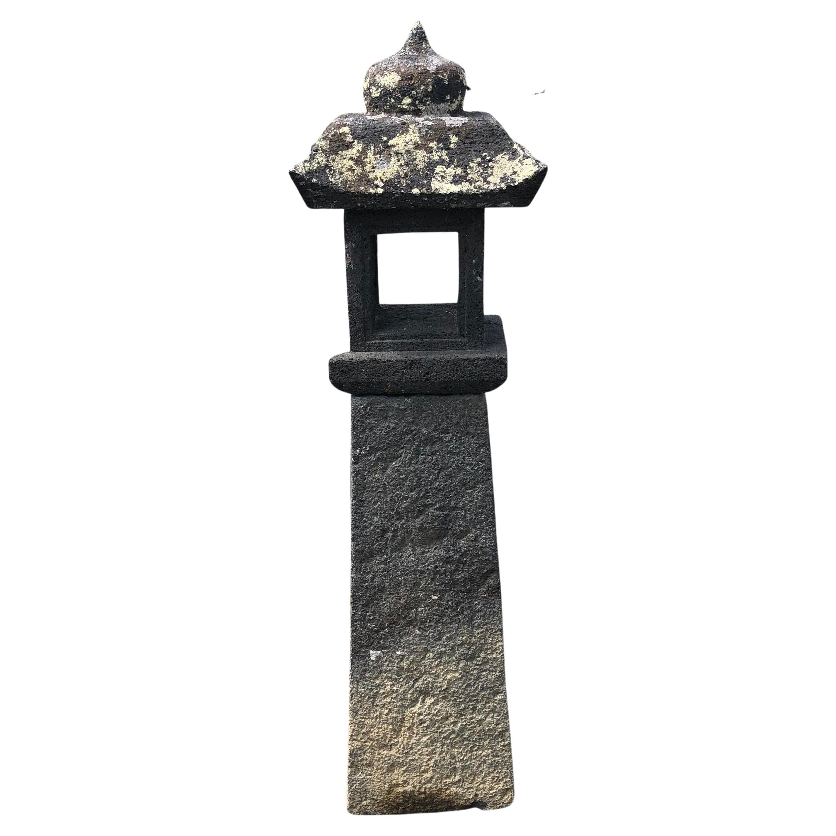 Japanese Antique Stone Pathway Lantern For Sale at 1stDibs