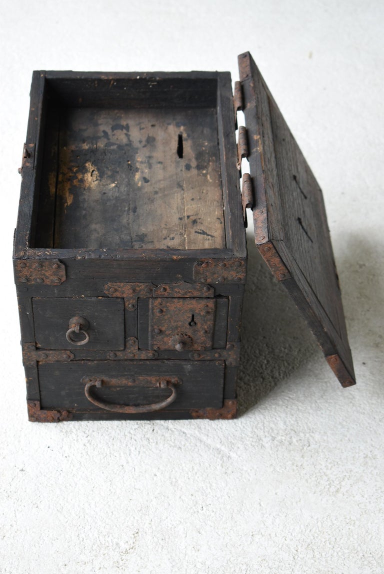 Japanese Antique Storage Box 1800s-1860s/Tansu Contemporary Art ...