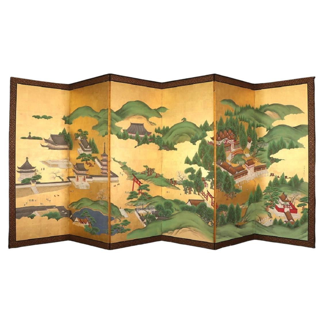 Hand Painted Japanese Screen at 1stDibs | japanese screens for sale ...