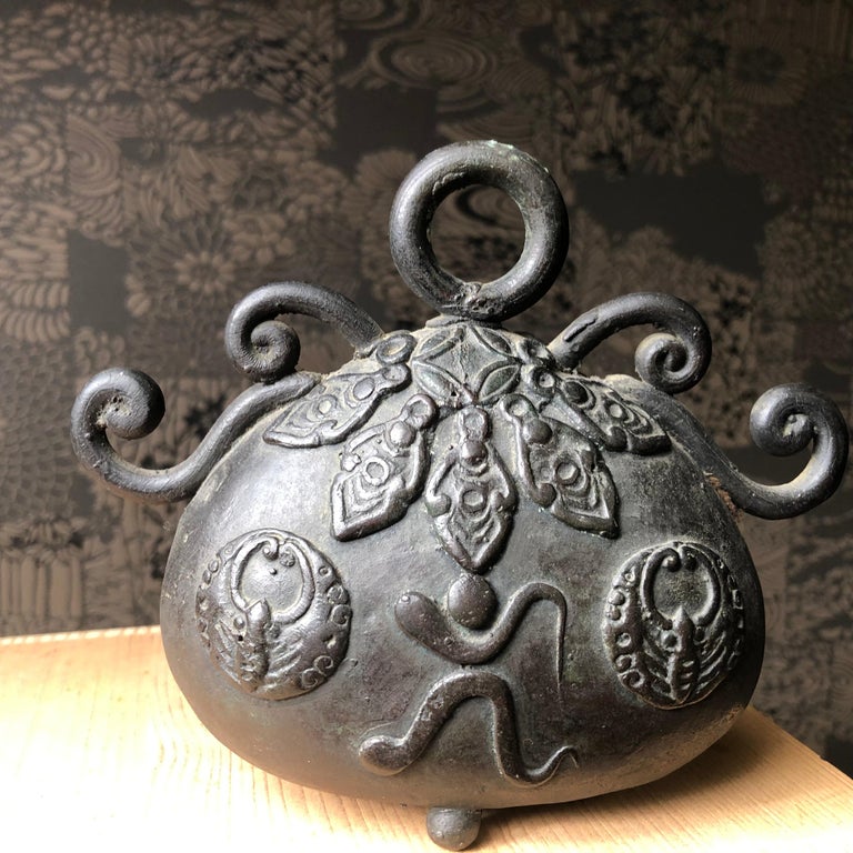 Japanese Antique "Tea Ceremony" Bronze Hand Bell 19th Century, Lovely ...