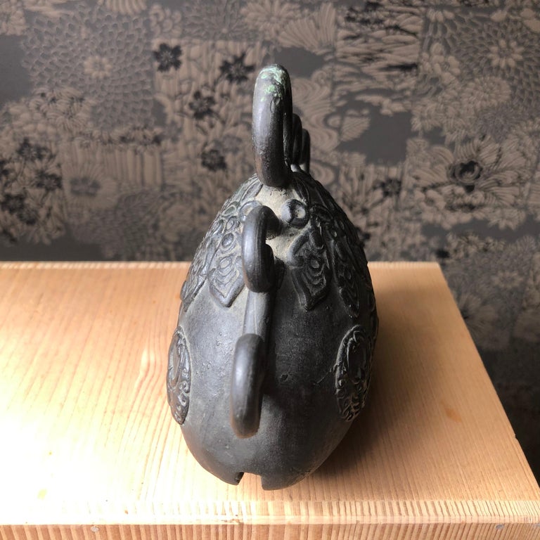 Japanese Antique "Tea Ceremony" Bronze Hand Bell 19th Century, Lovely ...