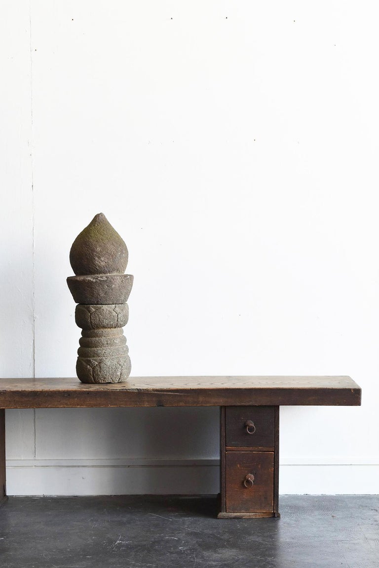 Japanese Antique Tower / Garden Stone / Edo Period Temple Stone ...