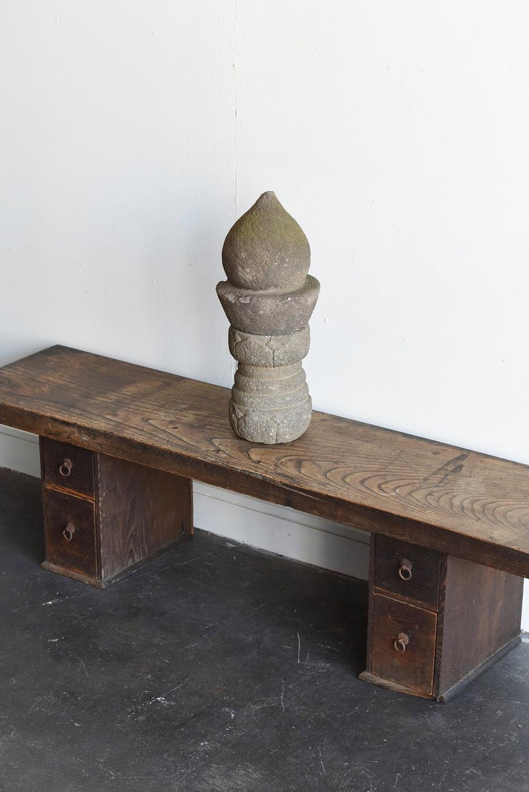 Japanese Antique Tower / Garden Stone / Edo Period Temple Stone ...