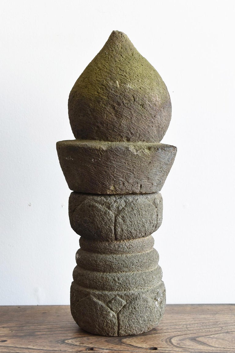 Japanese Antique Tower / Garden Stone / Edo Period Temple Stone ...