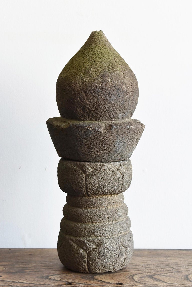 Japanese Antique Tower / Garden Stone / Edo Period Temple Stone ...
