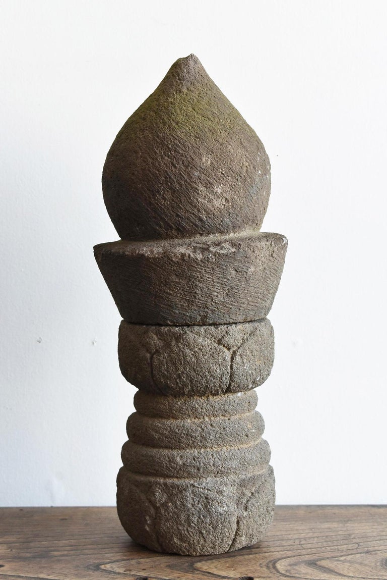 Japanese Antique Tower / Garden Stone / Edo Period Temple Stone ...