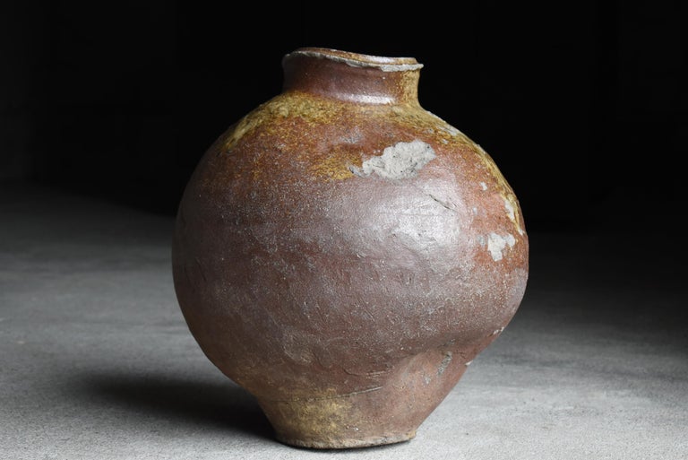 Japanese Antique Wabi Sabi Pottery Vase 1600s-1700s / Flower Vase ...