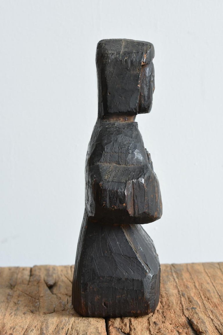 Japanese Antique Wood Carved Statue of God/1800s/Edo-Meiji Period ...