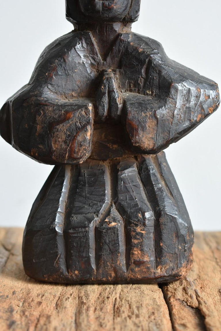 Japanese Antique Wood Carved Statue of God/1800s/Edo-Meiji Period ...