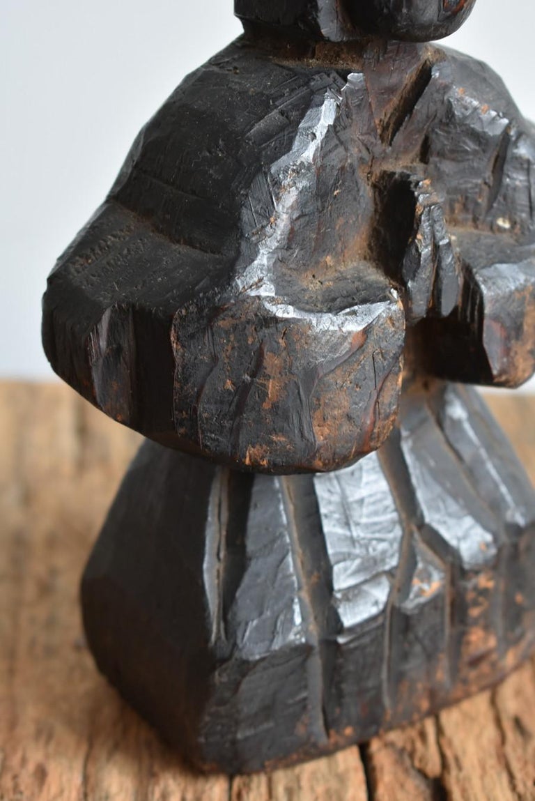 Japanese Antique Wood Carved Statue of God/1800s/Edo-Meiji Period ...