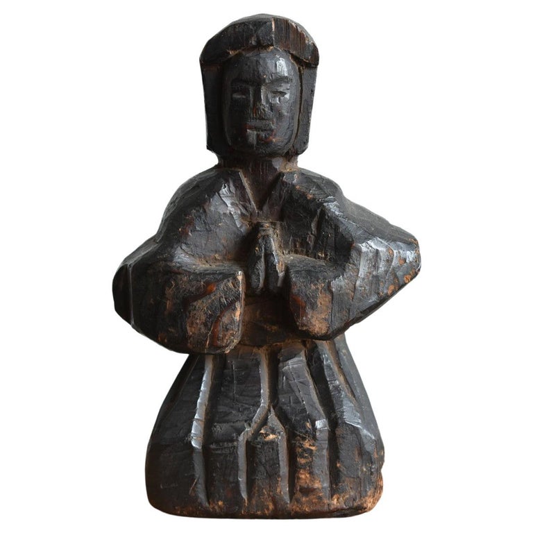 Japanese Antique Wood Carved Statue of God/1800s/Edo-Meiji Period ...
