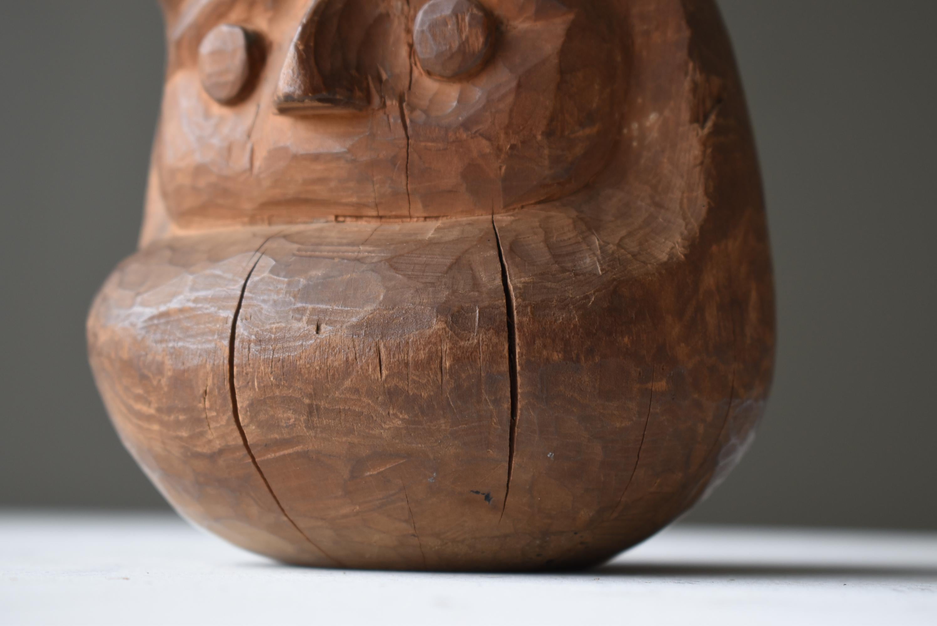 Japanese Antique Wood Carving Daruma 1860s-1920s/Mingei Folk Art ...