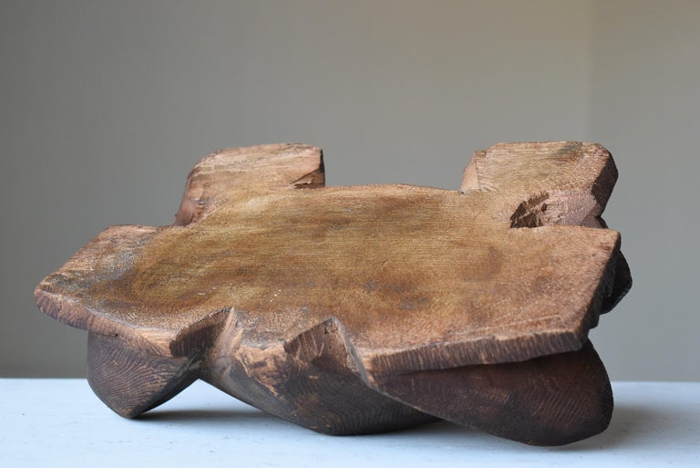 Japanese Antique Wood Carving Frog 1900s-1930s/Folk Art Mingei Wabisabi ...