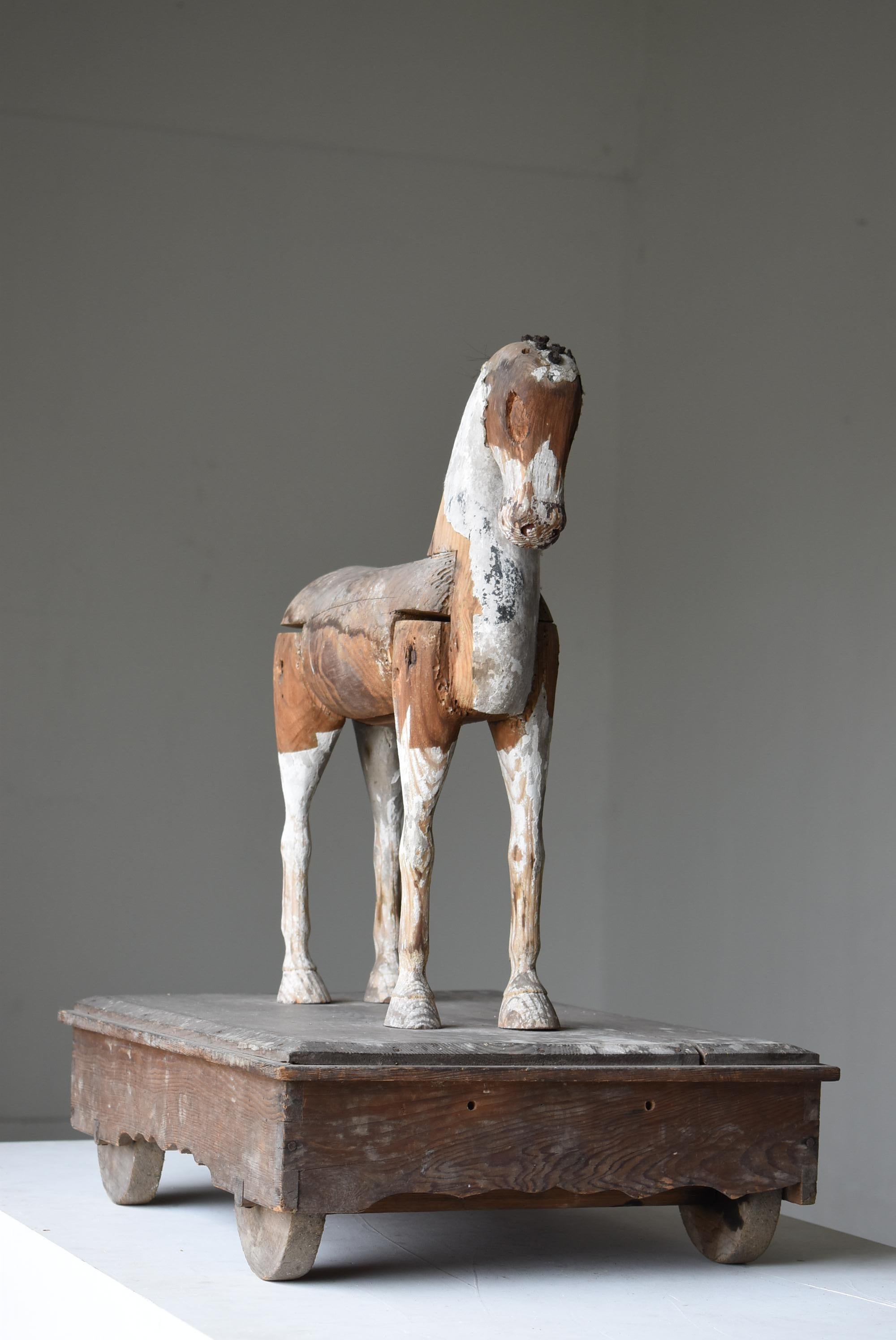japanese-antique-wood-carving-horse-1800s-1860s-figurine-sculpture