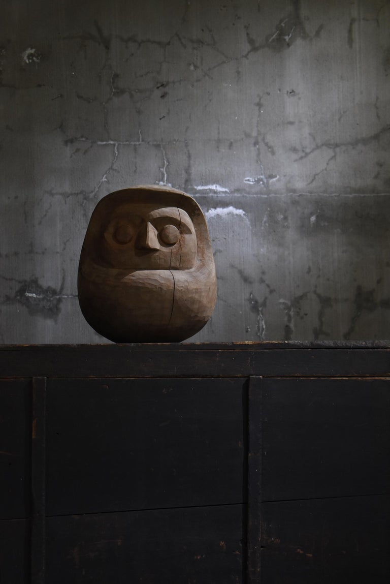 Japanese Antique Wood Carving Large Daruma 1860s-1920s / Wabi Sabi ...