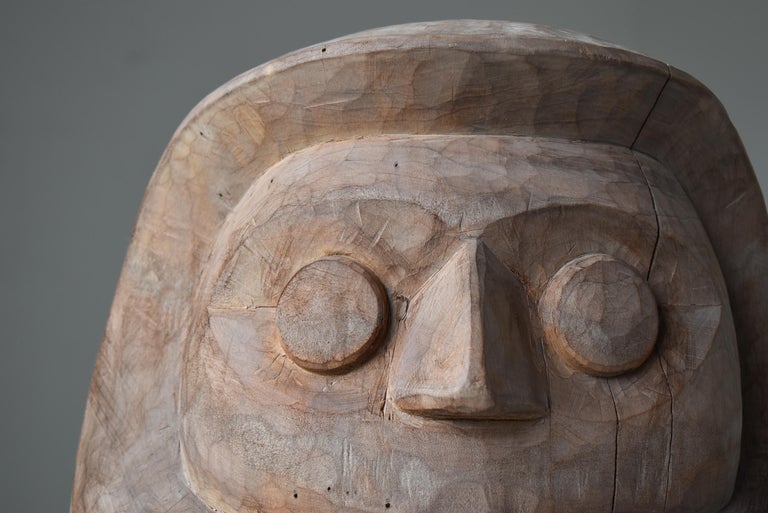 Japanese Antique Wood Carving Large Daruma 1860s-1920s / Wabi Sabi ...