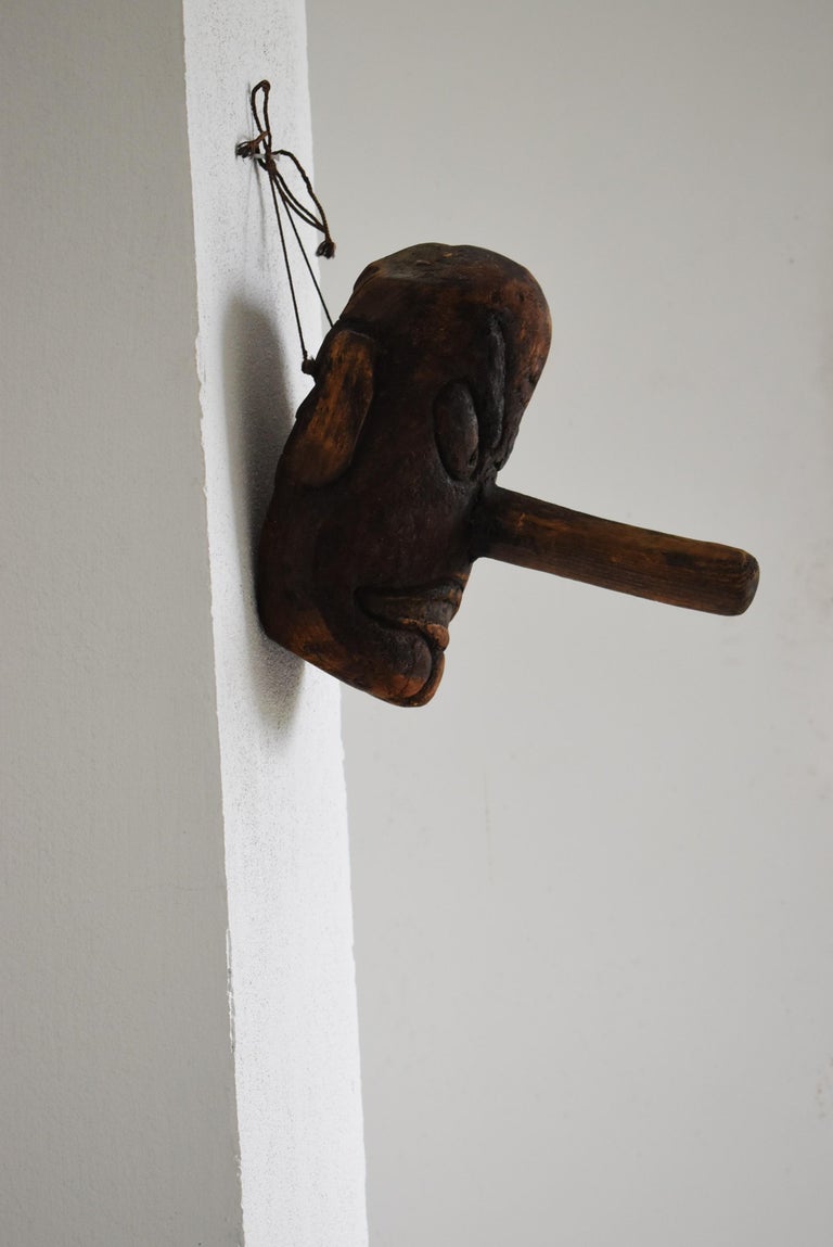 Japanese Antique Wood Carving 'Tengu' 1800s-1860s/Folk Art Braggart ...