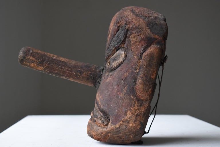 Japanese Antique Wood Carving 'Tengu' 1800s-1860s/Folk Art Braggart ...