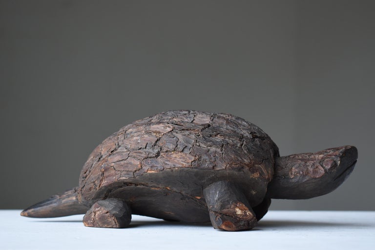 Japanese Antique Wood Carving Turtle 1860s-1900s / Figurine Sculpture ...