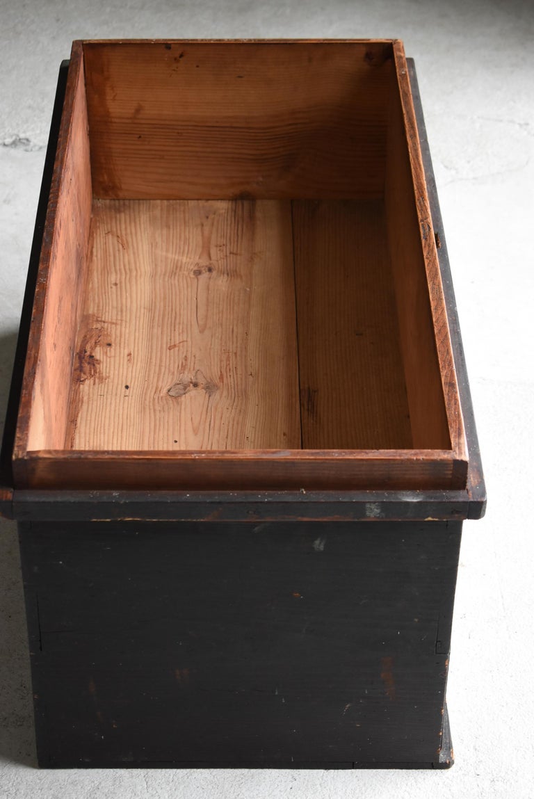 Japanese Antique Wooden Box 1860s-1900s / Sofa Table Tansu Cabinet Wabi ...