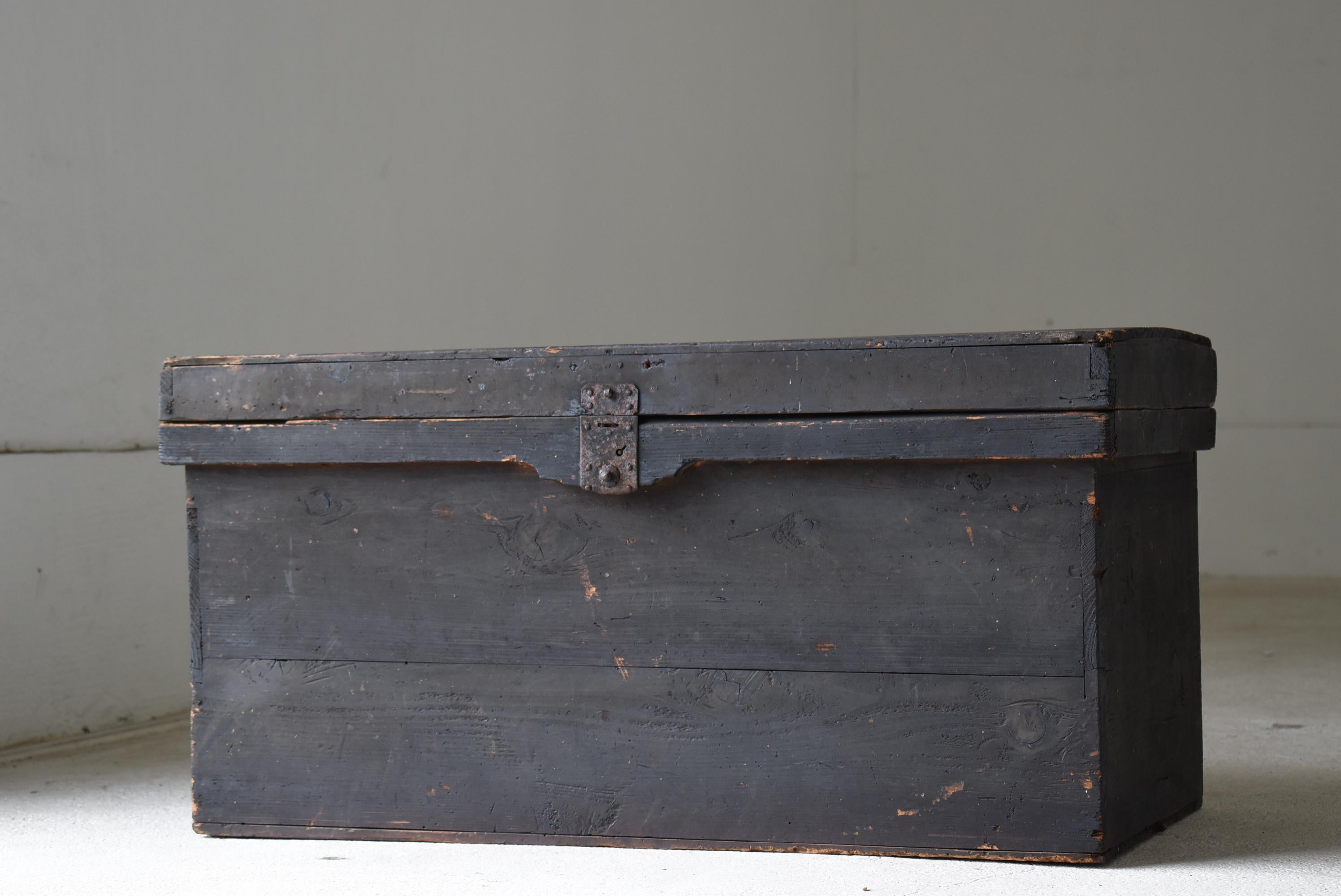 Japanese Antique Wooden Box 1860s-1900s/Sofa Table Tansu Storage Wabi ...