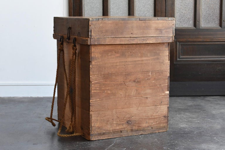 Japanese Antique Wooden Box / Backpack Type / Coffee Table / Square ...