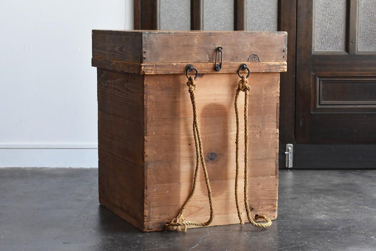 Japanese Antique Wooden Box / Backpack Type / Coffee Table / Square ...