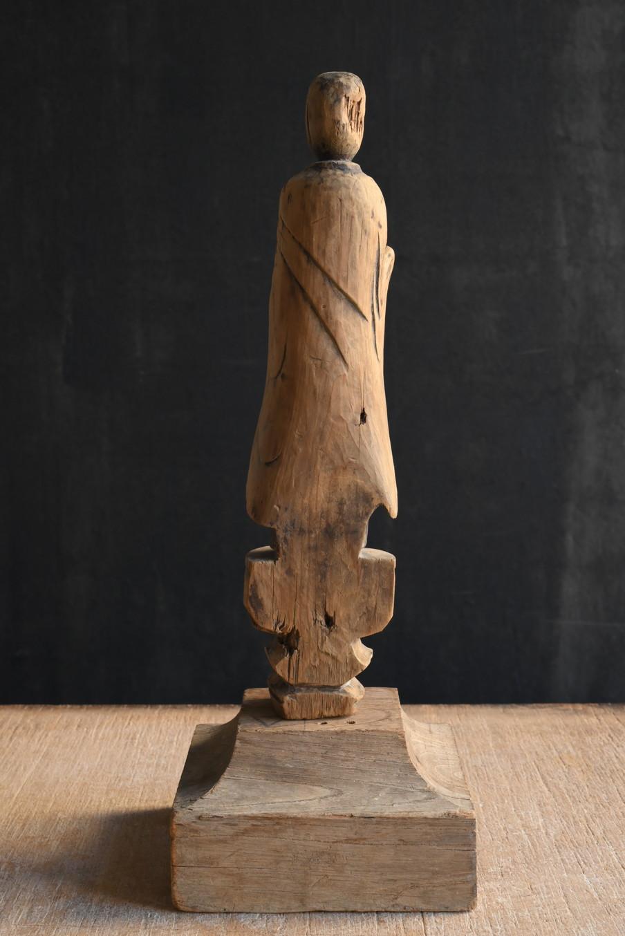 Japanese antique wooden Buddha statue/Folk Buddha/Edo period/1603-1868 ...