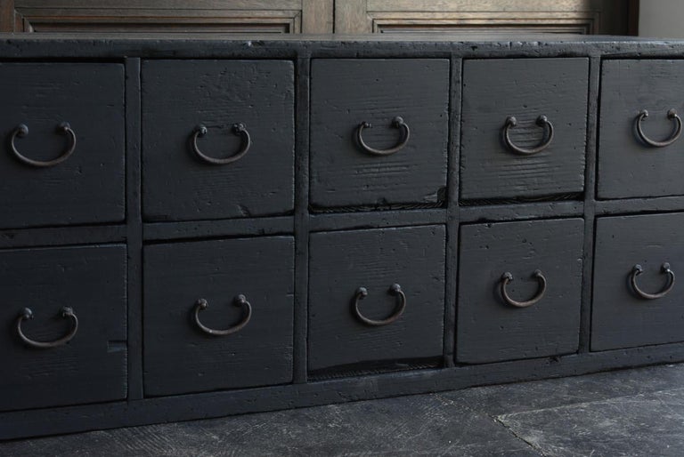 Japanese Antique Wooden Drawer/1820-1912/Edo-Meiji Period/Tv Stand For ...