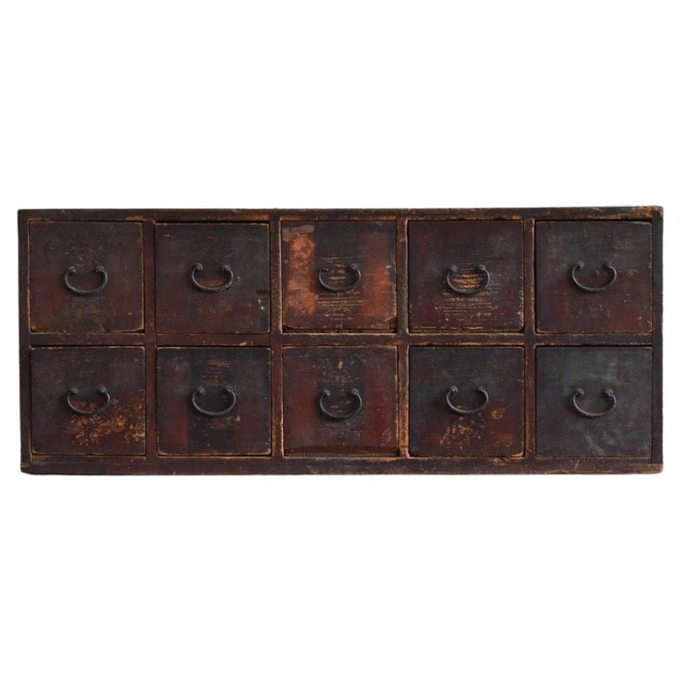 Japanese Antique Wooden Drawer/1820-1912/Edo-Meiji Period/TV Stand For ...