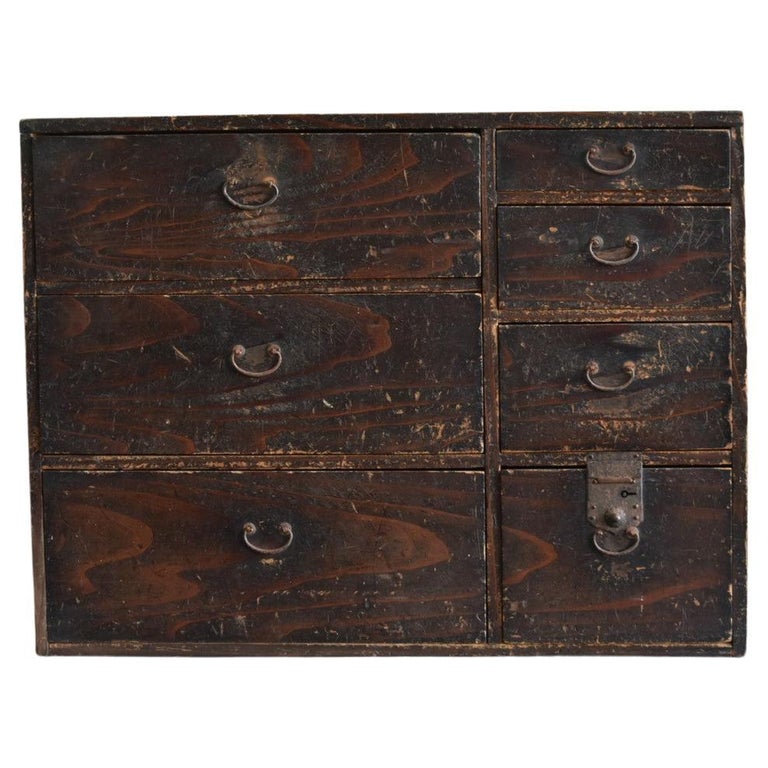 Japanese Antique Wooden Drawer/Late Edo-Meiji Period/1800-1900/TV Stand ...