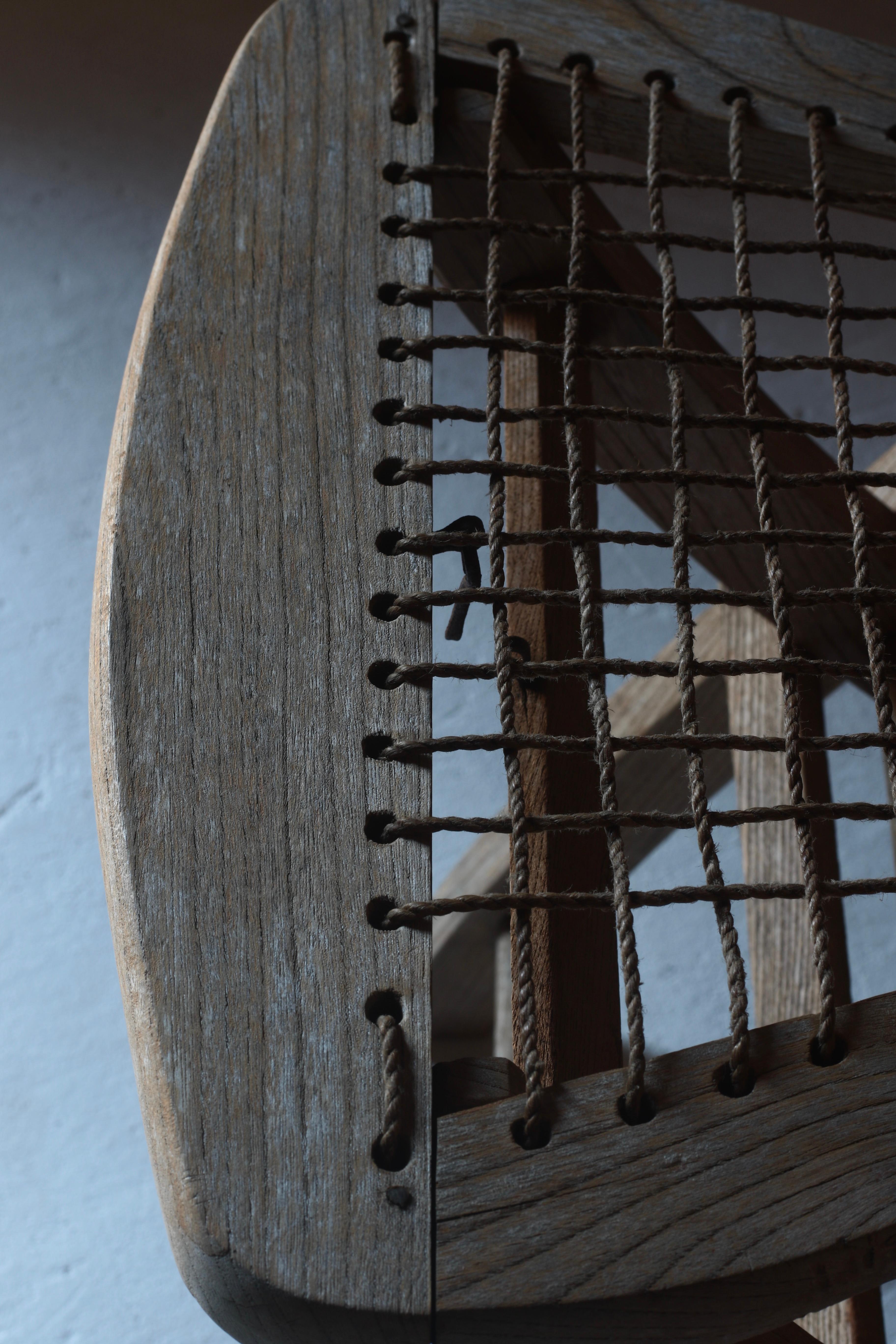 Japanese Antique Wooden Folding Chair / 1912s-1926s / Primitive Wabi ...